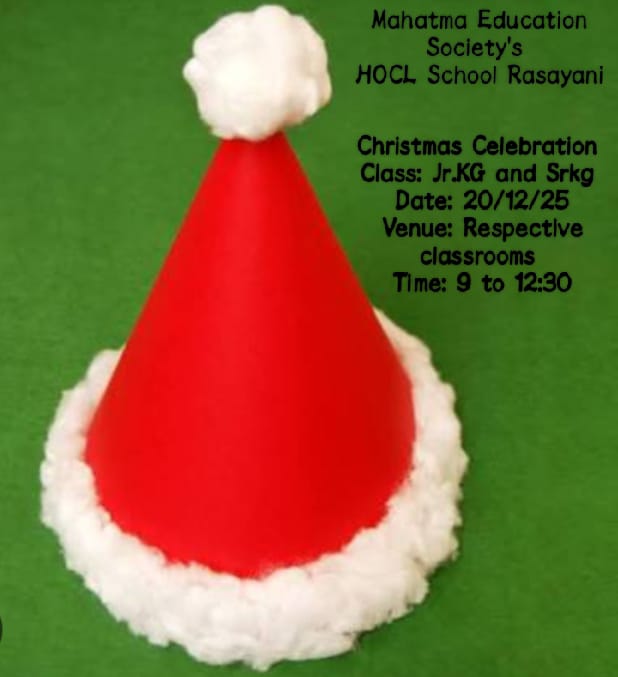 Christmas celebration – Class Jr.Kg & Sr.Kg – 2025-26 - HOCL School